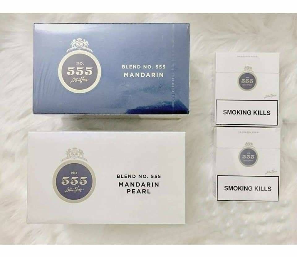 Thuốc Lá 555 Mandarin Pearl - Ba Số Dẹp Trắng - Fikiwi